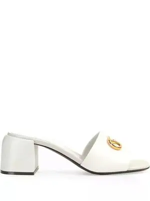 Sergio Rossi Gold Tone Mules Clogs For Women