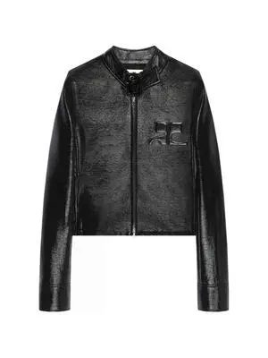 COURREGES Logo-embossed Jacket - Black