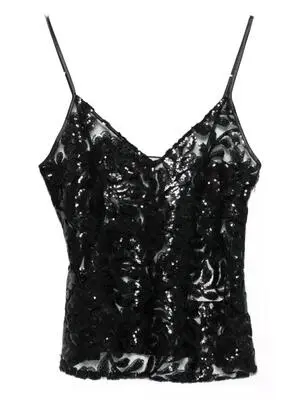 GOLDEN GOOSE Sequin V-neck Top