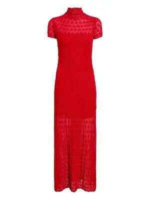 Proenza Schouler Textured Knit Midi Dress - Red