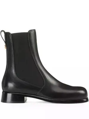 SERGIO ROSSI 25mm Avenue Chelsea Leather Boots - Black