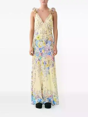 Camilla V-neck Maxi Dress - Yellow