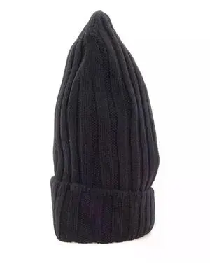 GRAN SASSO Ribbed Beanie - Black