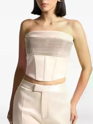 Manière De Voir Cora Satin Bandeau Corset Top