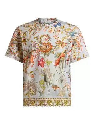 Etro Fauna-print T-shirt - Neutrals