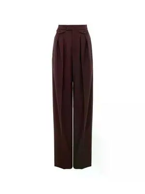 Chloé Buttoned Pleated Trousers - Red