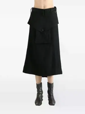 Y’s Button Detail Midi Skirt