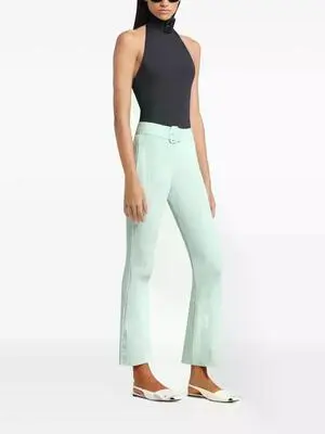 COURREGES Belted Ribbed-knit Trousers - Green