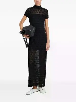 Proenza Schouler Zein Textured Midi Dress - Black
