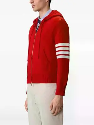 Thom Browne Intarsia-knit Zip-up Hoodie
