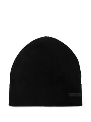 Saint Laurent Ribbed Wool Beanie - Black