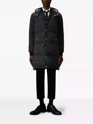 Thom Browne Snap-fastening Padded Coat - Black