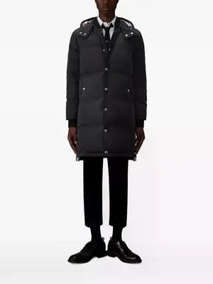 Thom Browne Snap-fastening Padded Coat - Black