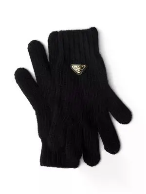 Prada Cashmere Wool Gloves - Black