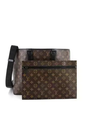 LOUIS VUITTON Weekend Macassar Monogram Canvas Pm Tote Bag