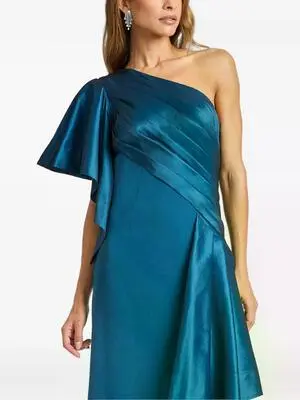 Tadashi Shoji Asymmetric-neck Ruffled Maxi Dress - Blue