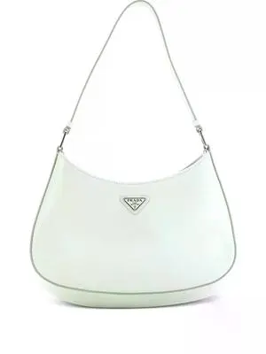 Prada Cleo Shoulder Bag Spazzolato Leather Medium Hobo Bag - Green