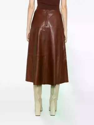 ARMA Panelled Midi Skirt - Brown