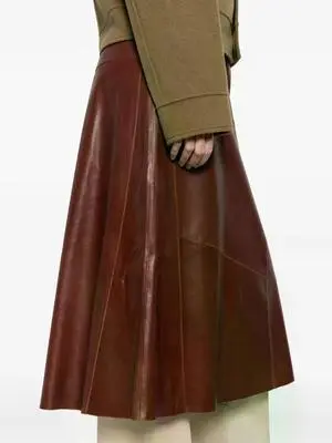 ARMA Panelled Midi Skirt - Brown
