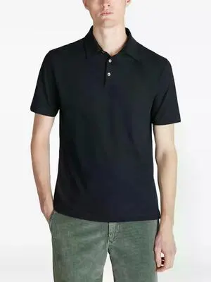 SLOWEAR Short-sleeve Cotton Polo Shirt - Blue