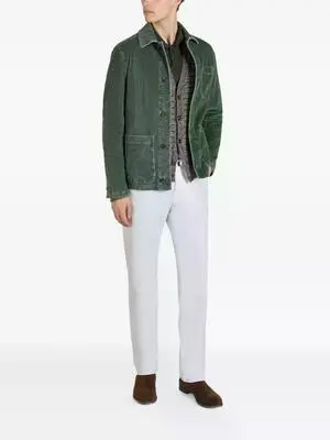 SLOWEAR Straight-leg Jeans With Logo Appliqu - White
