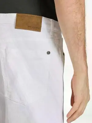 SLOWEAR Straight-leg Jeans With Logo Appliqu - White