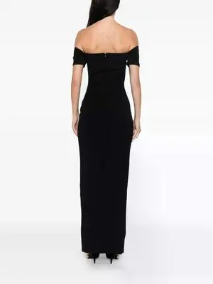 Solace London Nile Off-shoulder Maxi Dress - Black