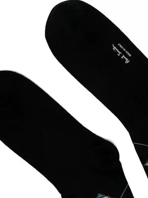 Paul Smith Argyle Knee-high Socks - Black
