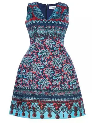 Linda Farrow Printed Lantern Dress