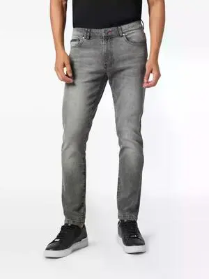 Philipp Plein Embroidered-logo Jeans - Grey