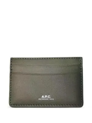 A.p.c. André Logo-detail Cardholder - Green