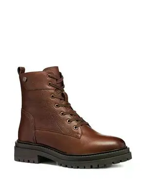 Geox 45mm Iridea Lace-up Boots - Brown