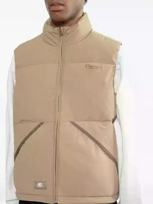 CHOCOOLATE Logo-embroidered Gilet - Neutrals