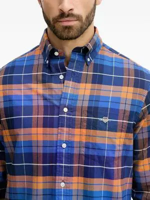Gant Checked Oxford Shirt - Blue