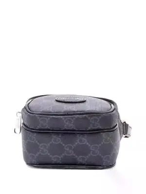 Gucci Interlocking G Patch Top Handle Gg Coated Canvas Mini Crossbody Bag