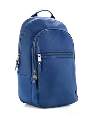 LOUIS VUITTON Michael Nm Damier Infini Leather Backpack - Blue