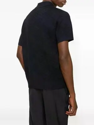 Burberry Check-wool Polo Shirt - Blue