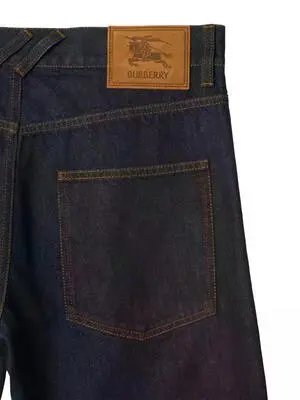 Burberry Turn-up Straight-leg Jeans - Blue