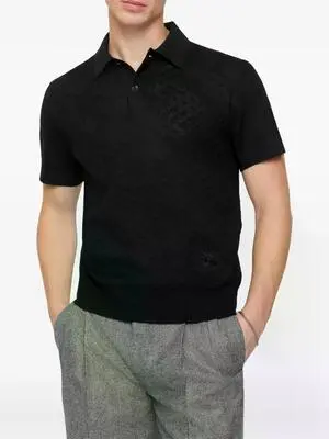 Burberry Check Wool Polo Shirt
