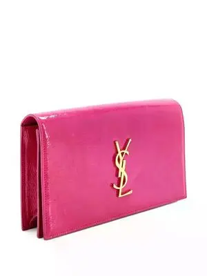 Saint Laurent Classic Monogram Large Clutch - Pink