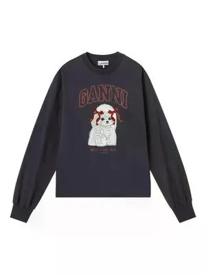 GANNI Long-sleeve Graphic Sweatshirt