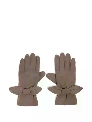 Bimba Y Lola Gloves With Bow Detail - Brown