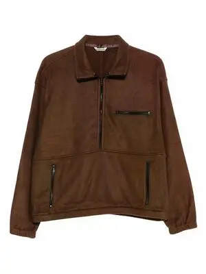 Auralee Half-zip Fleece Sweatshirt - Brown