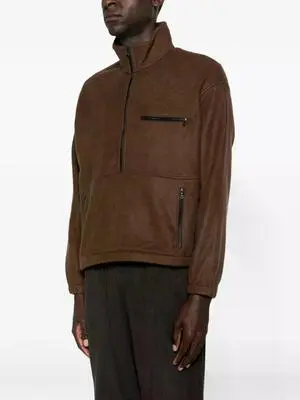 Auralee Half-zip Fleece Sweatshirt - Brown
