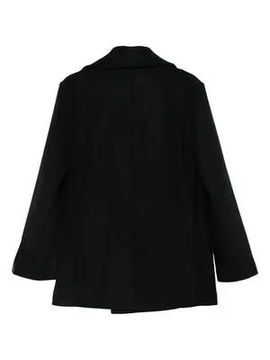 SEALUP Double-breasted Coat - Black