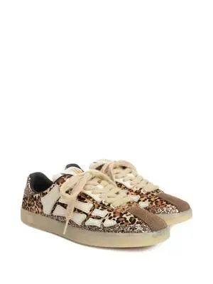 Amiri Pacific Bones Leopard-print Sneakers