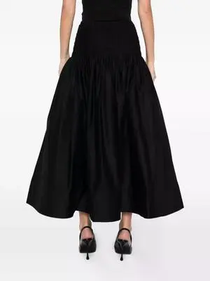 SELF-PORTRAIT Shirred-panel Maxi Skirt