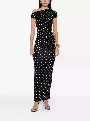 SELF-PORTRAIT Polka Dot Midi Dress