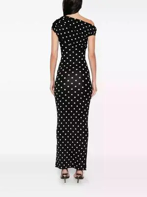 SELF-PORTRAIT Polka Dot Midi Dress