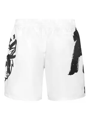 PLEIN SPORT Swim Drawstring Shorts - White